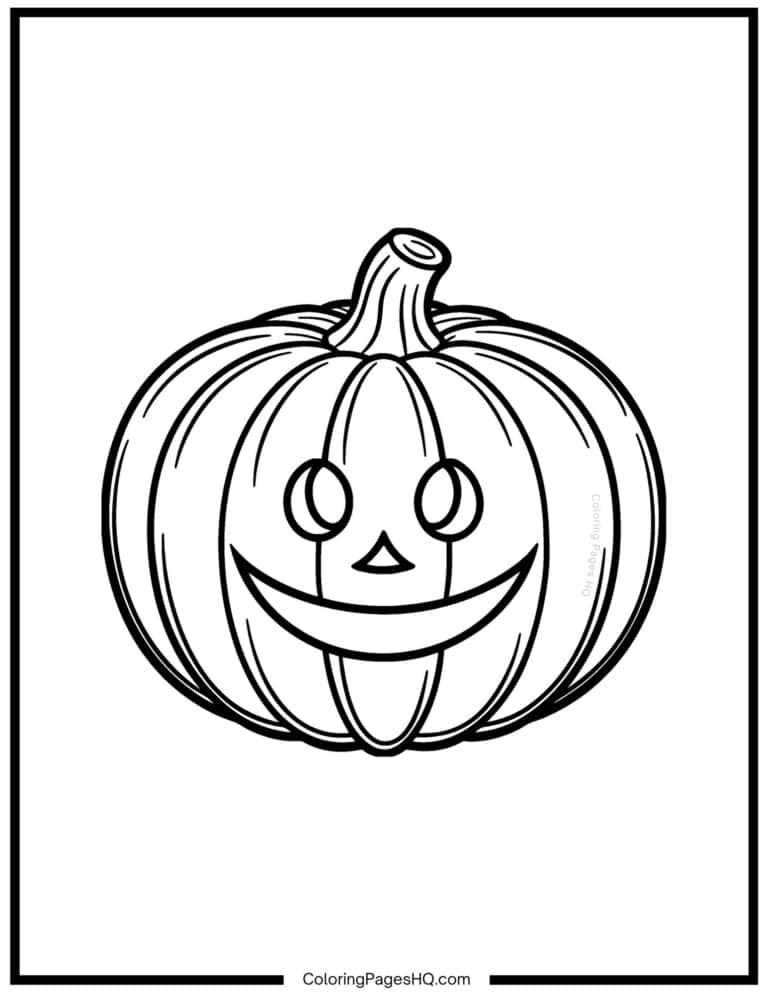 Pumpkin Coloring Pages (Free PDF Printables) - Coloring Pages HQ