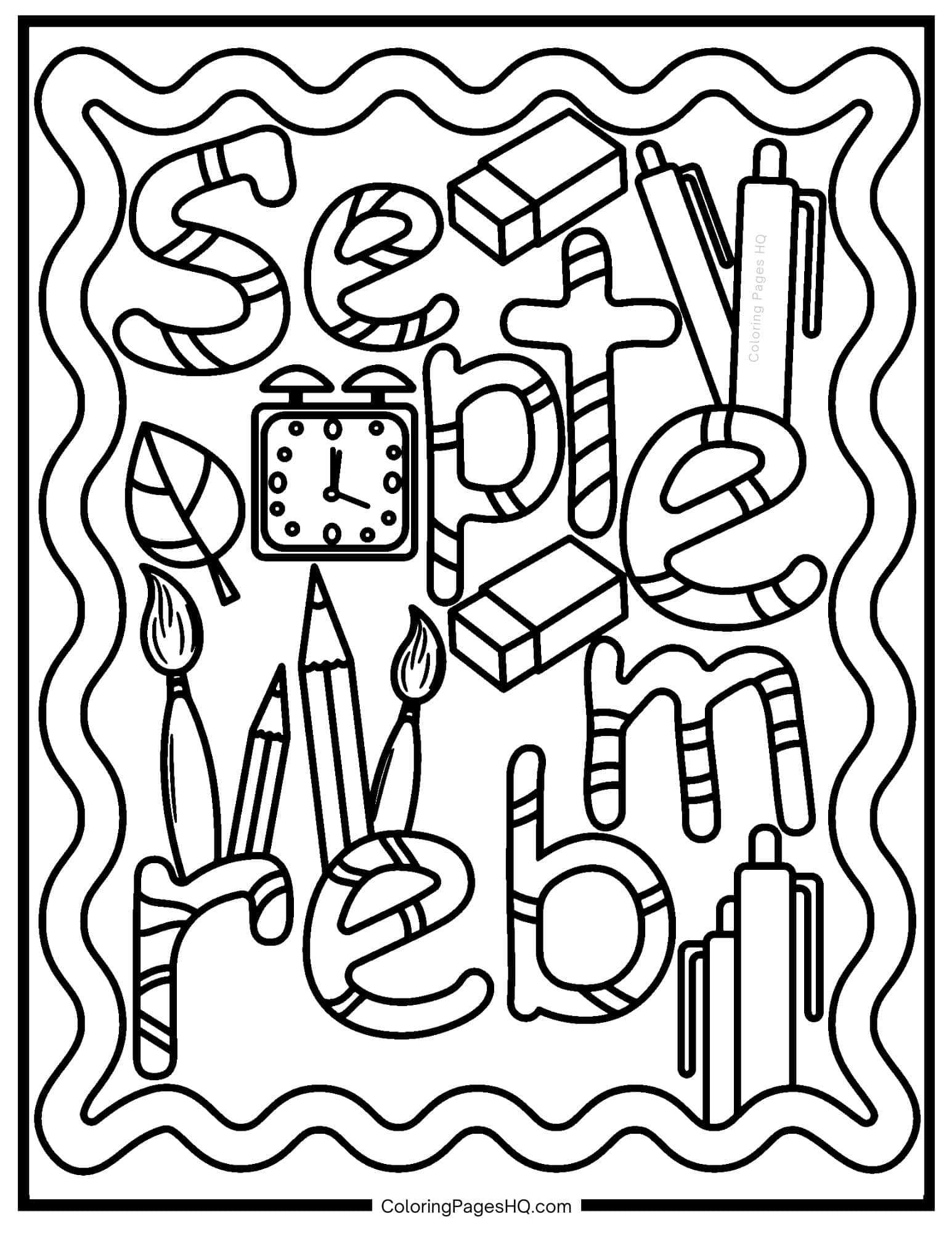 September Coloring Pages (Free PDF Printables) - Coloring Pages HQ