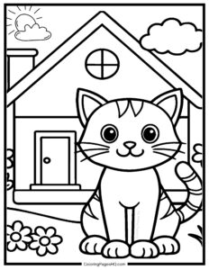 Cute Cat Coloring Pages (Free PDF Printables) - Coloring Pages HQ