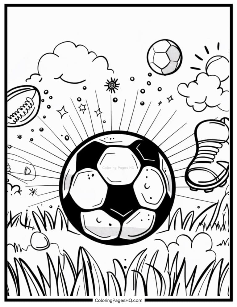 Fun Soccer Coloring Pages (Free PDF Printables) - Coloring Pages HQ