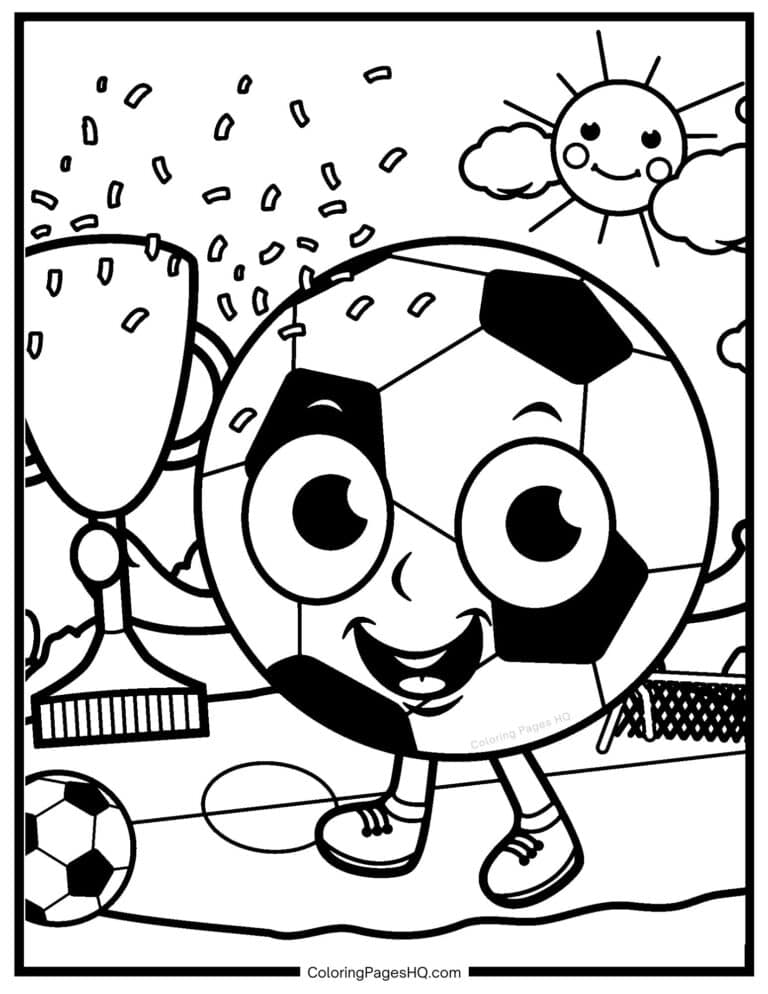 Fun Soccer Coloring Pages (Free PDF Printables) - Coloring Pages HQ