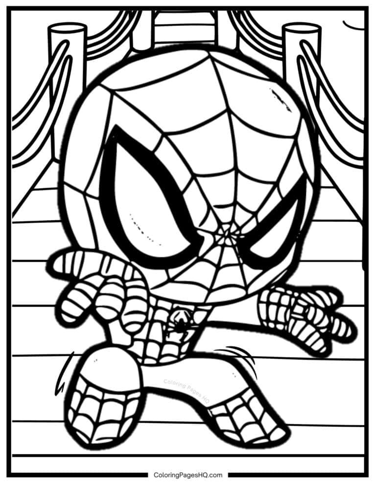 Cute Spidey Coloring Pages (Free PDF Printables) - Coloring Pages HQ