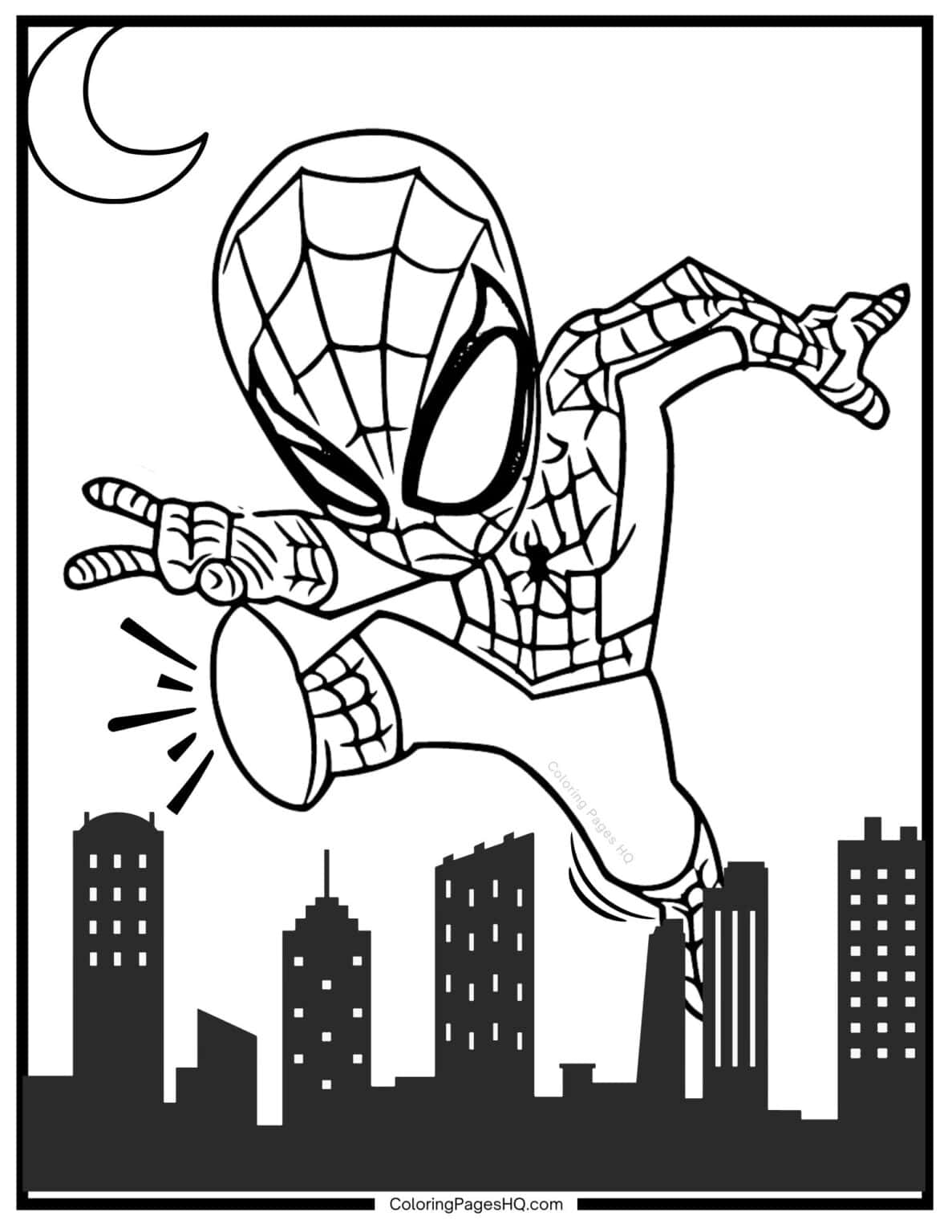 Cute Spidey Coloring Pages (Free PDF Printables) - Coloring Pages HQ
