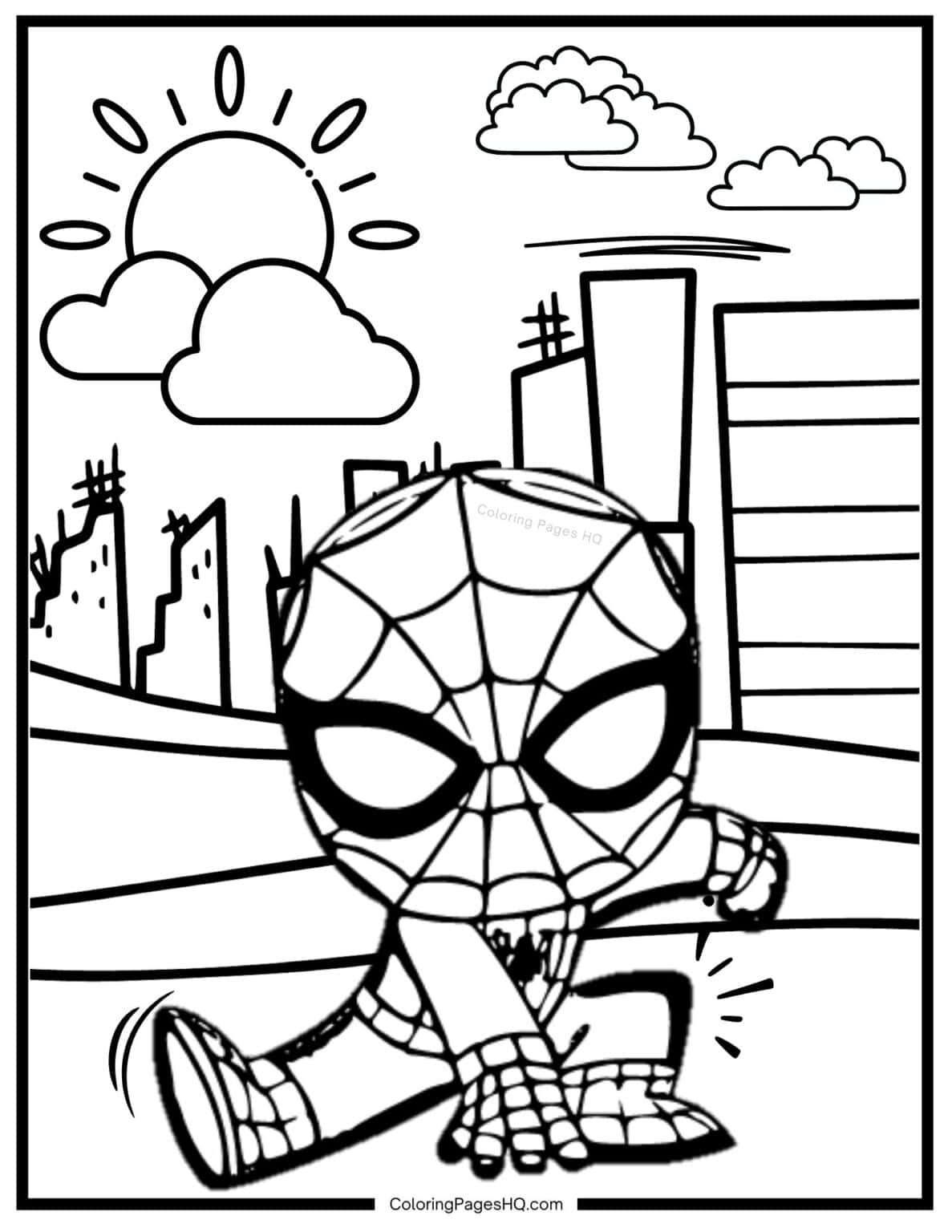 Cute Spidey Coloring Pages (Free PDF Printables) - Coloring Pages HQ