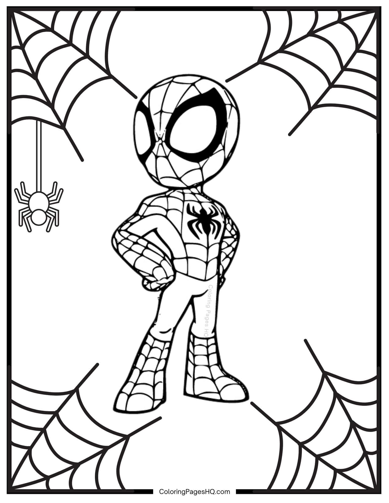 Cute Spidey Coloring Pages (Free PDF Printables) - Coloring Pages HQ