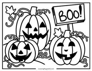 Pumpkin Coloring Pages (Free PDF Printables) - Coloring Pages HQ