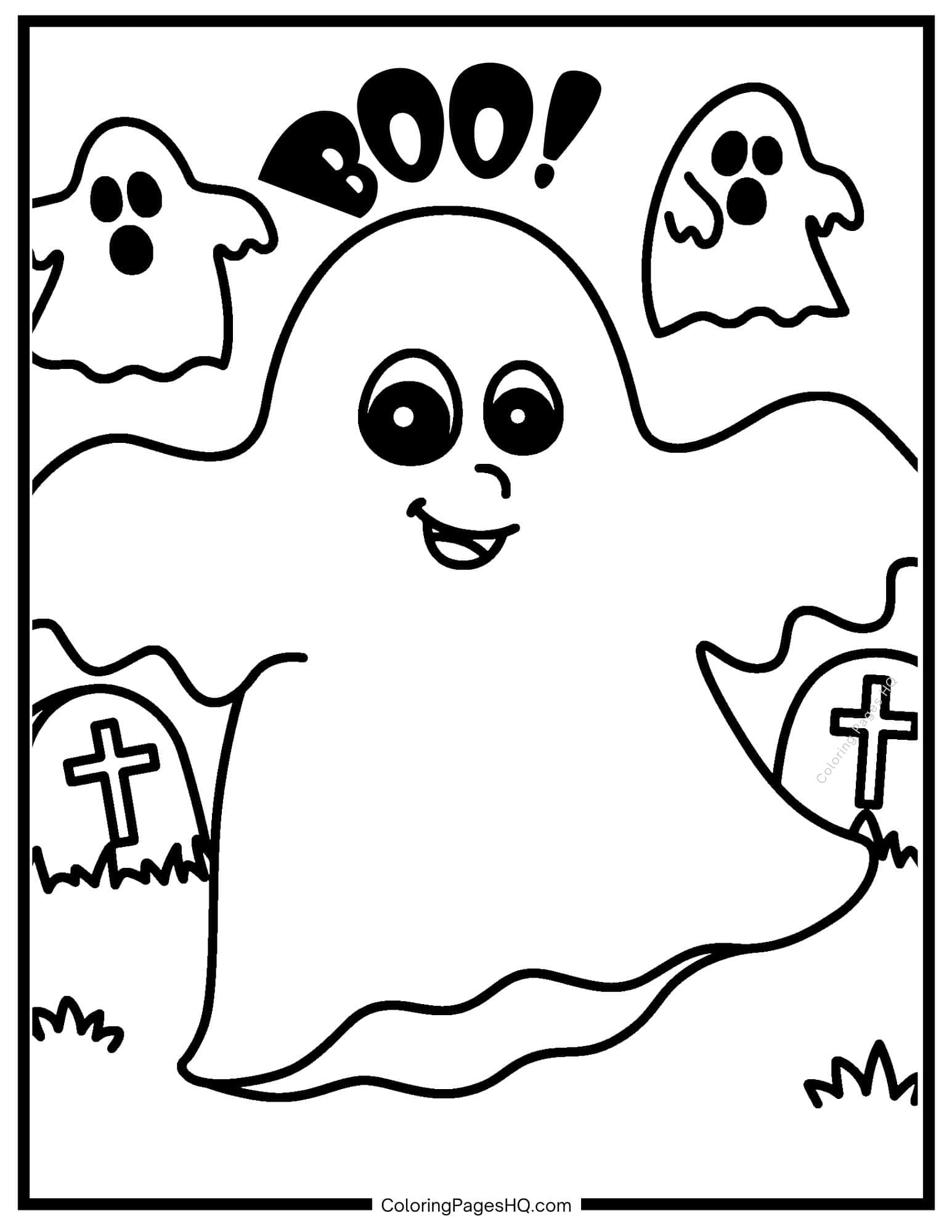 Ghost Coloring Pages (Free PDF Printables) - Coloring Pages HQ