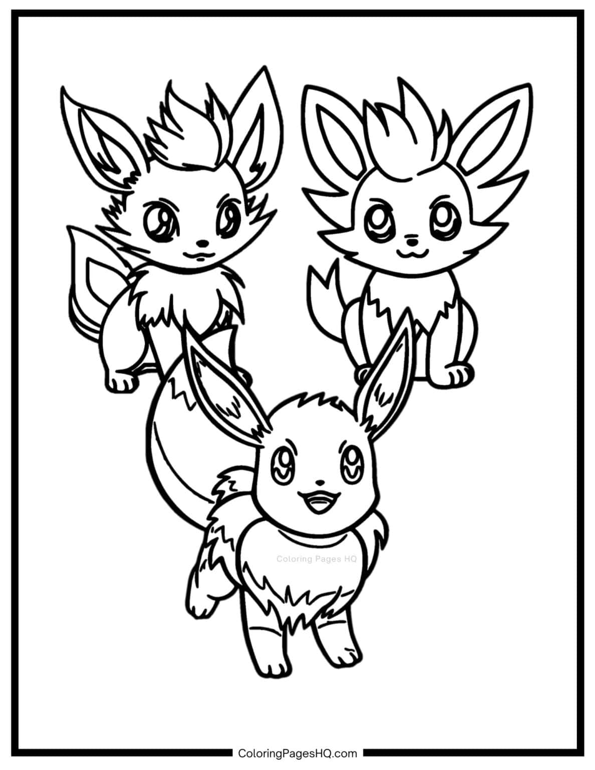 Pokémon Eevee Coloring Pages (Free PDF Printables) - Coloring Pages HQ