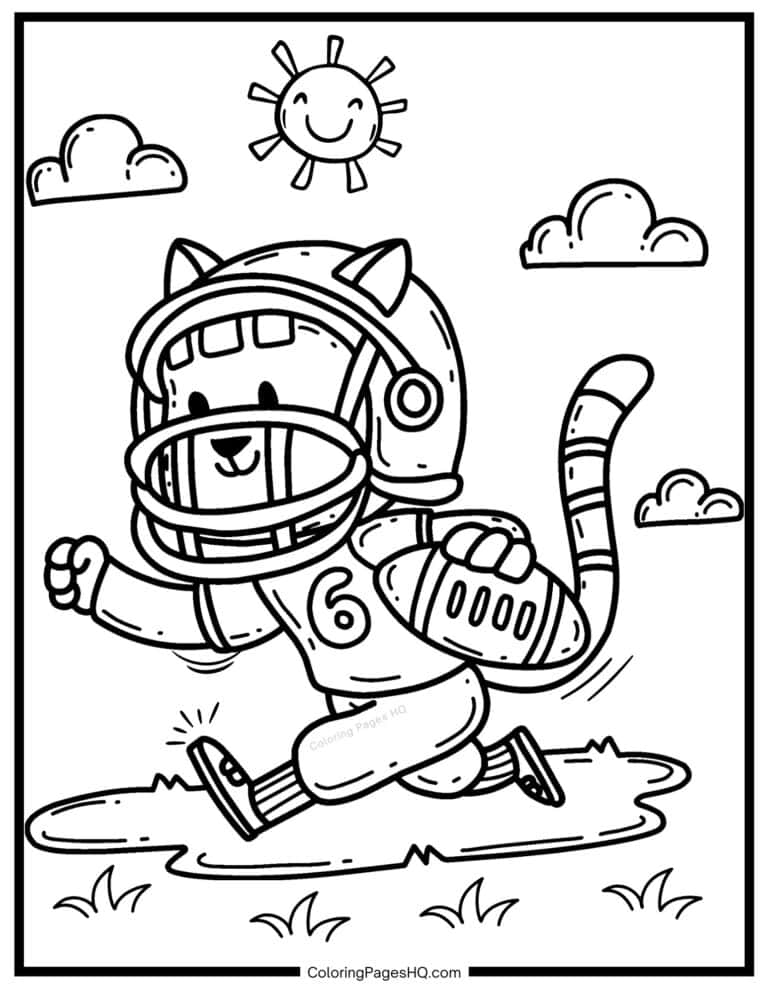 Fun Football Coloring Pages (Free PDF Printables) - Coloring Pages HQ
