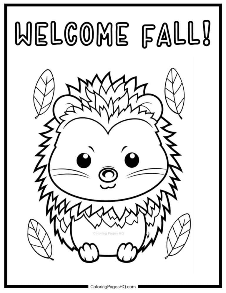 Fall Coloring Pages (Free PDF Printables) - Coloring Pages HQ