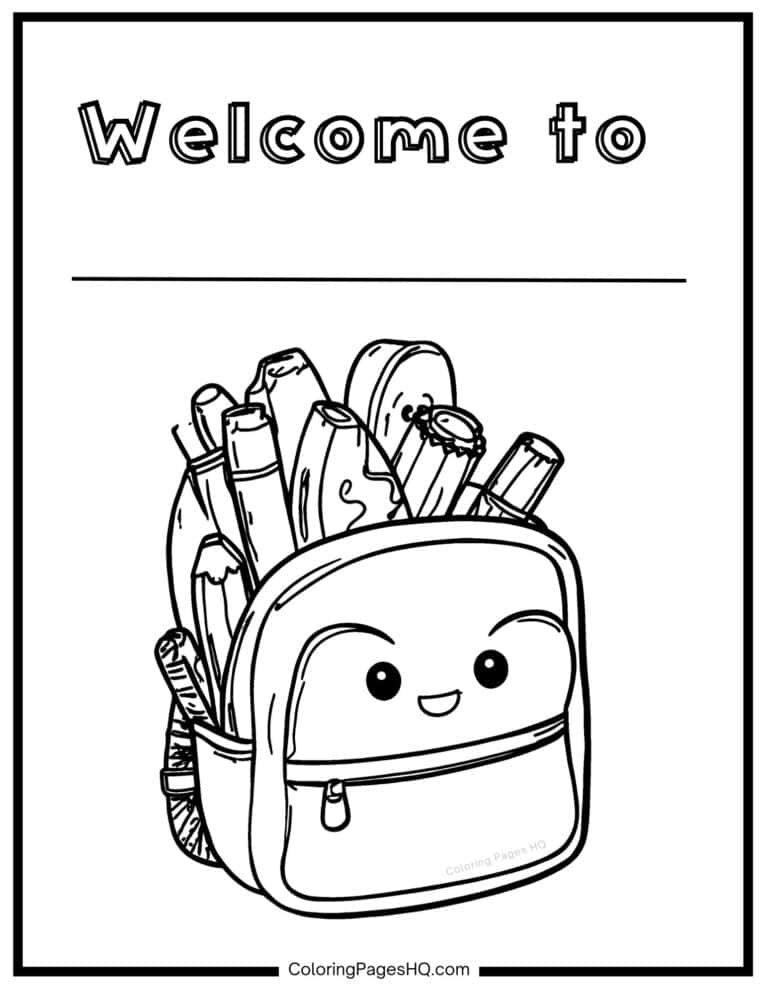 Welcome to School by Grade Coloring Pages (Free PDF Printables ...