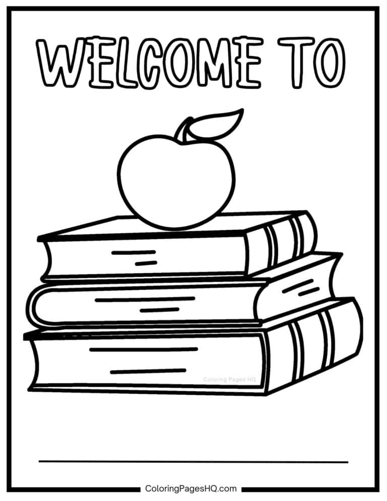Welcome to School by Grade Coloring Pages (Free PDF Printables ...