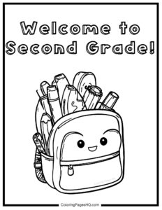Welcome to School by Grade Coloring Pages (Free PDF Printables ...