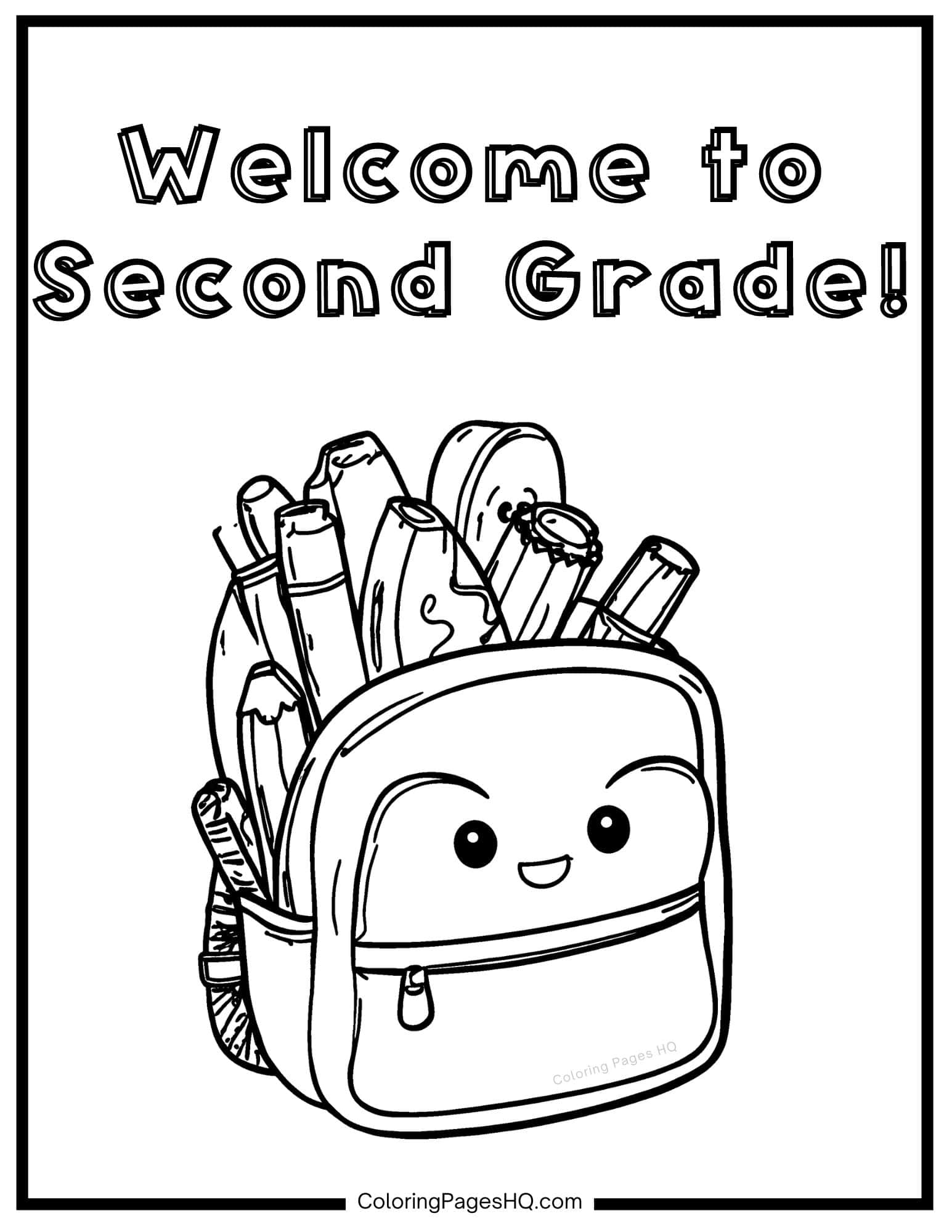 Welcome to School by Grade Coloring Pages (Free PDF Printables ...