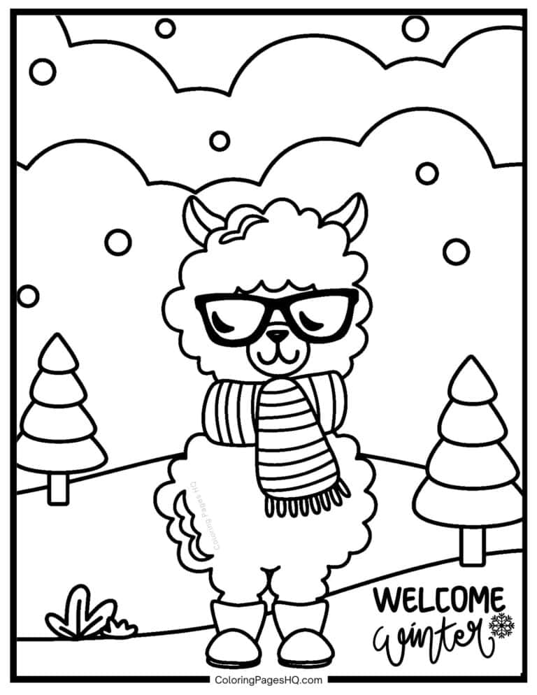 Winter Coloring Pages (Free PDF Printables) - Coloring Pages HQ