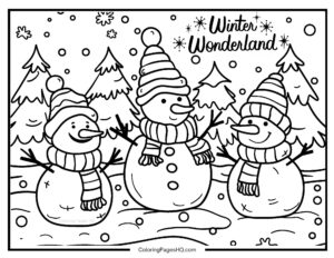 Winter Coloring Pages (Free PDF Printables) - Coloring Pages HQ