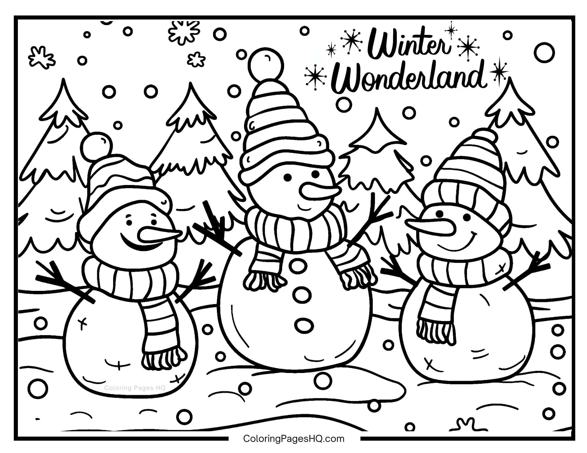 Winter Coloring Pages (Free PDF Printables) - Coloring Pages HQ