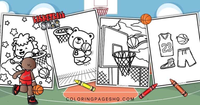 Cute Basketball Coloring Pages (Free PDF Printables) - Coloring Pages HQ