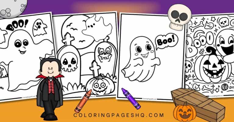 Ghost Coloring Pages (Free PDF Printables) - Coloring Pages HQ