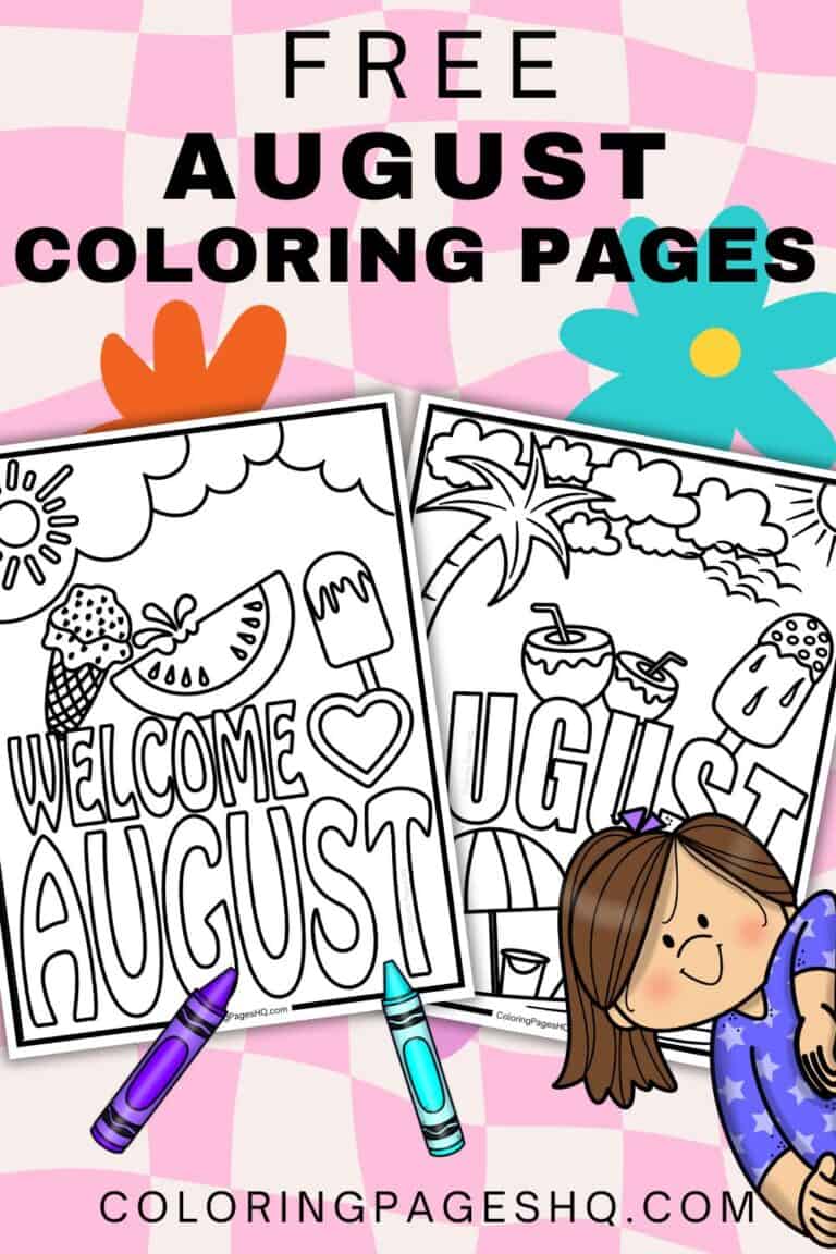 Cute August Coloring Pages (Free PDF Printables) - Coloring Pages HQ