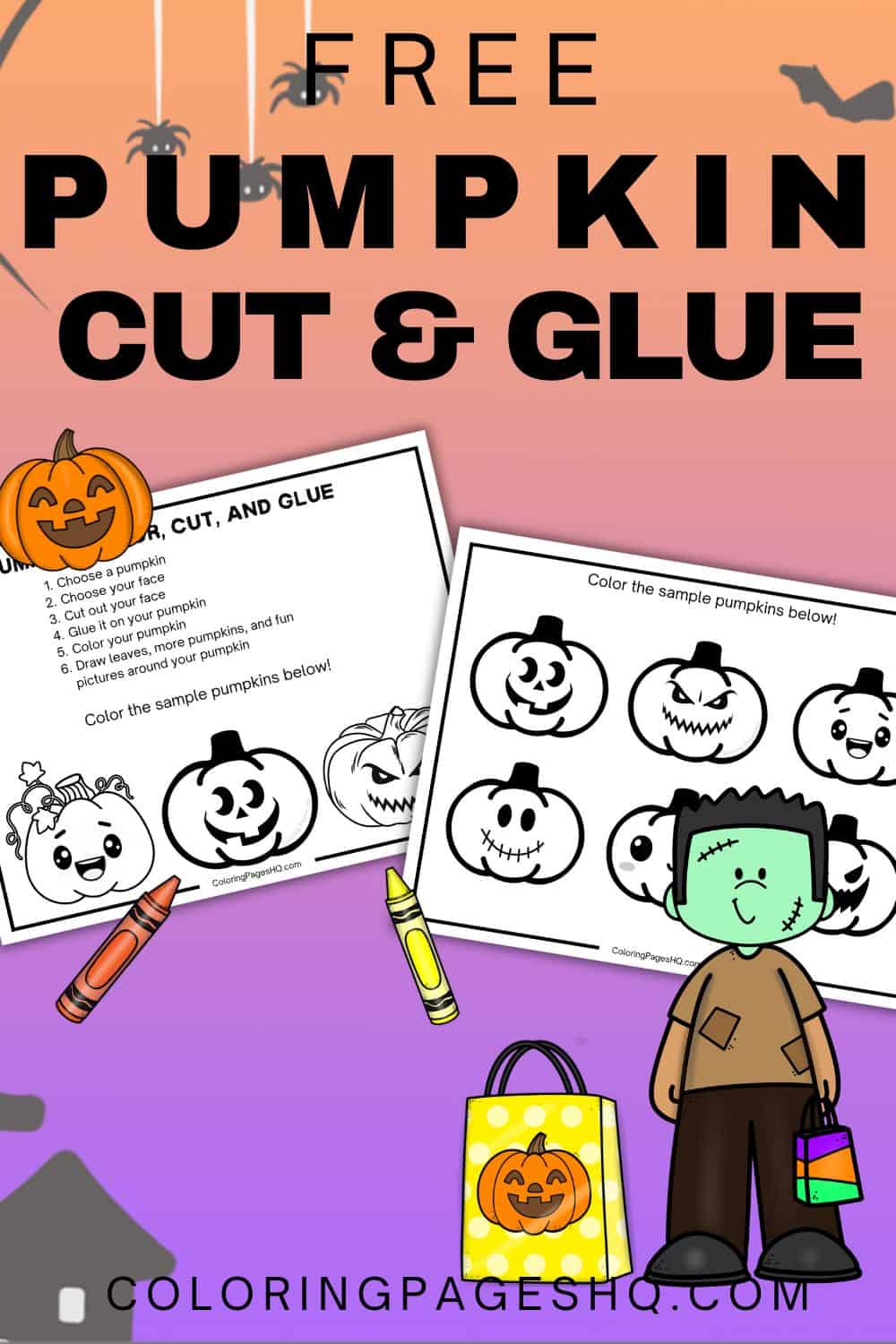 Fun Halloween Pumpkin Cut and Glue Worksheet (Free PDF Printables ...