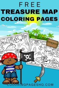 Fun Treasure Map Coloring Maps (Free PDF Printables) - Coloring Pages HQ