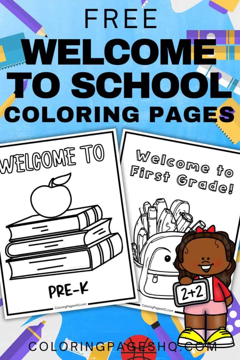 Welcome to School by Grade Coloring Pages (Free PDF Printables ...