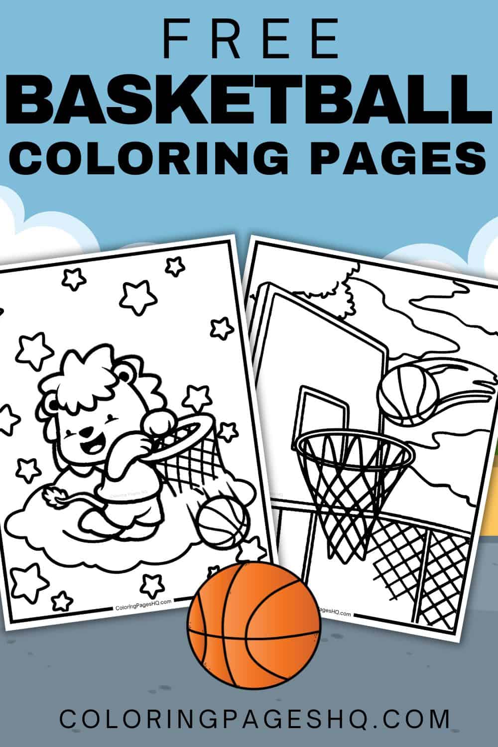 Cute Basketball Coloring Pages (Free PDF Printables) - Coloring Pages HQ