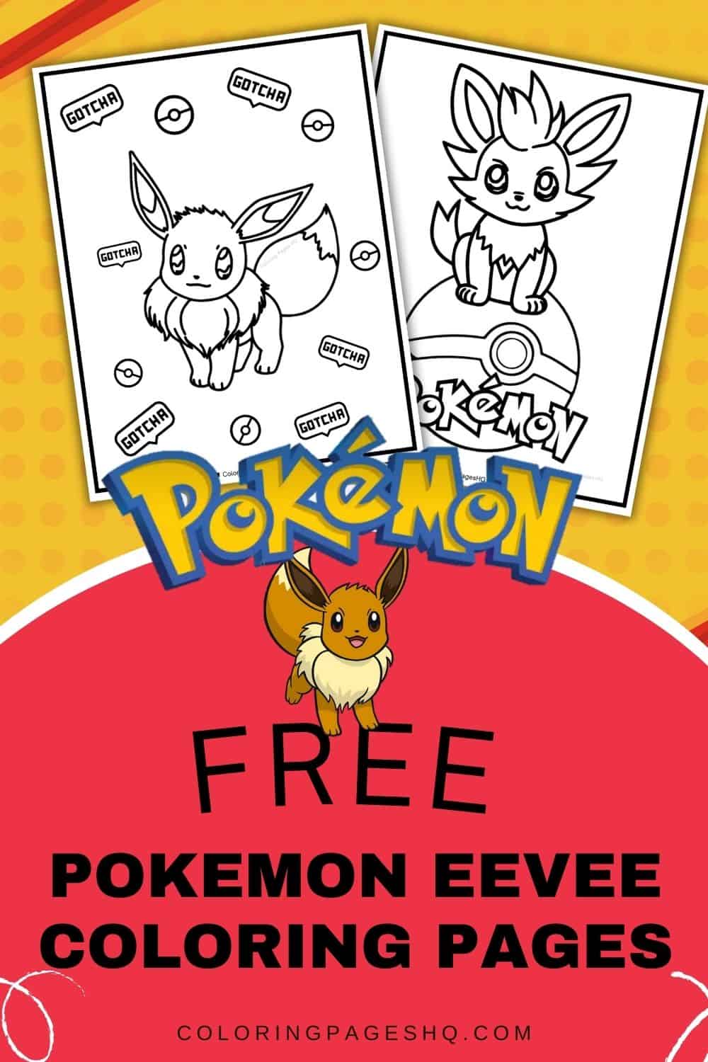 Pokémon Eevee Coloring Pages (Free PDF Printables) - Coloring Pages HQ