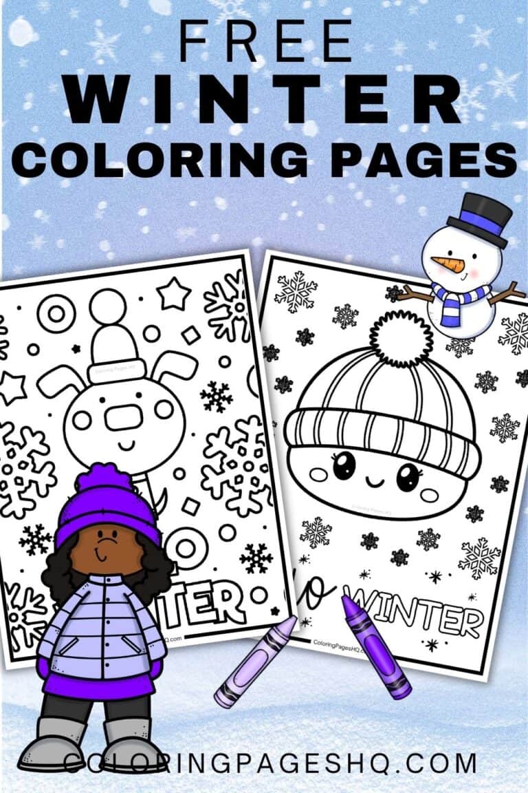 Winter Coloring Pages (Free PDF Printables) - Coloring Pages HQ