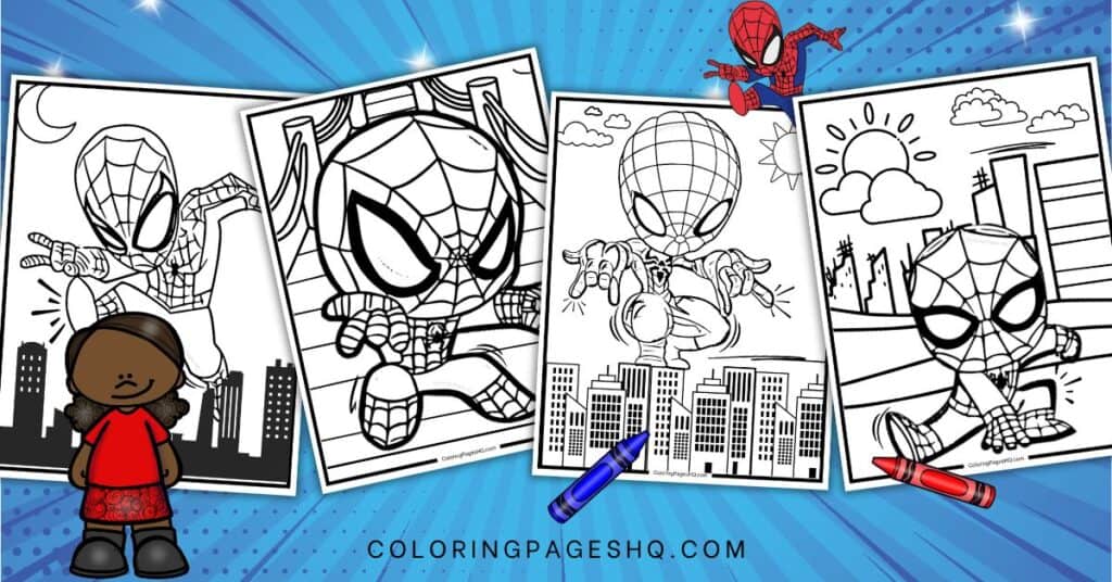 Cute Spidey Coloring Pages (Free PDF Printables) - Coloring Pages HQ