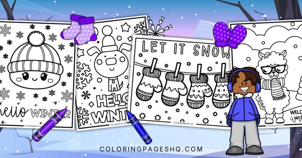 Winter Coloring Pages (Free PDF Printables) - Coloring Pages HQ