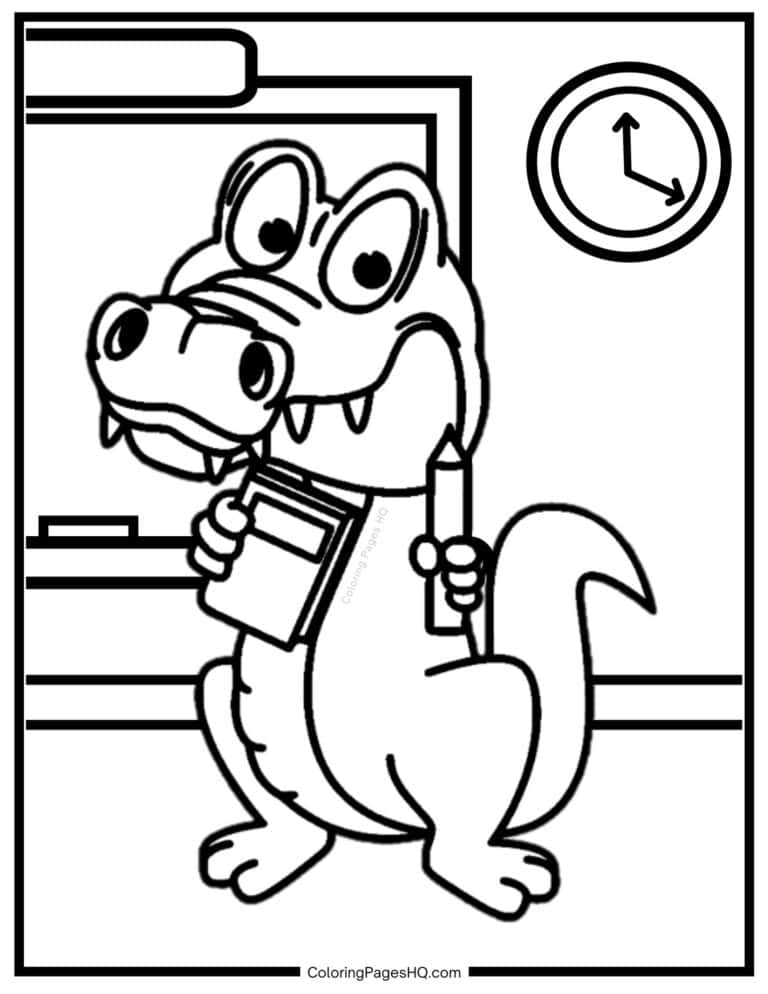 Alligator Coloring Pages (Free PDF Printables) - Coloring Pages HQ