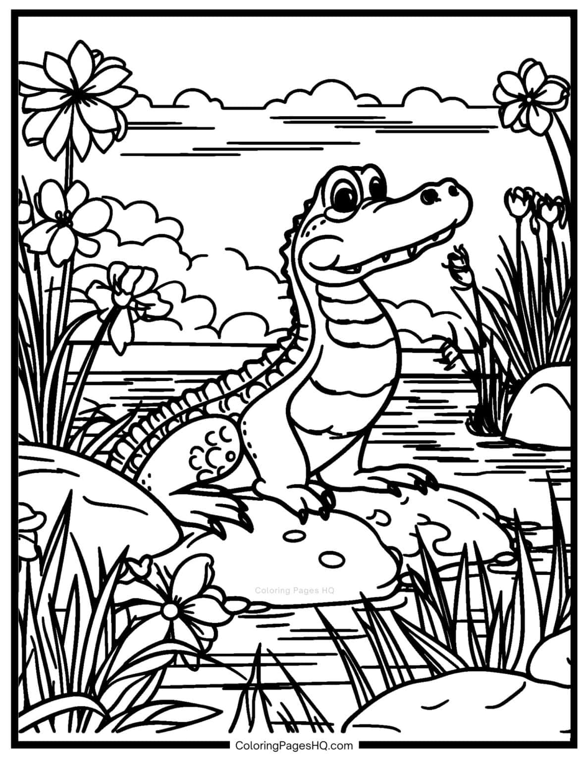 Alligator Coloring Pages (Free PDF Printables) - Coloring Pages HQ