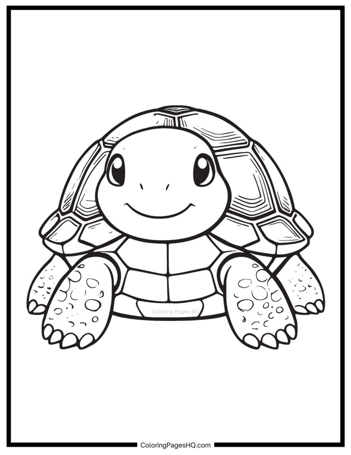 Cute Turtle Coloring Pages (Free PDF Printables) - Coloring Pages HQ