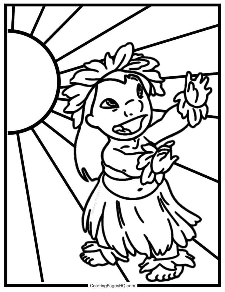 Lilo & Stitch Coloring Pages (Free PDF Printables) - Coloring Pages HQ