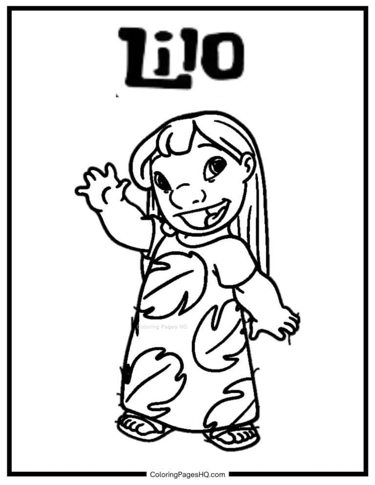 Lilo & Stitch Coloring Pages (Free PDF Printables) - Coloring Pages HQ
