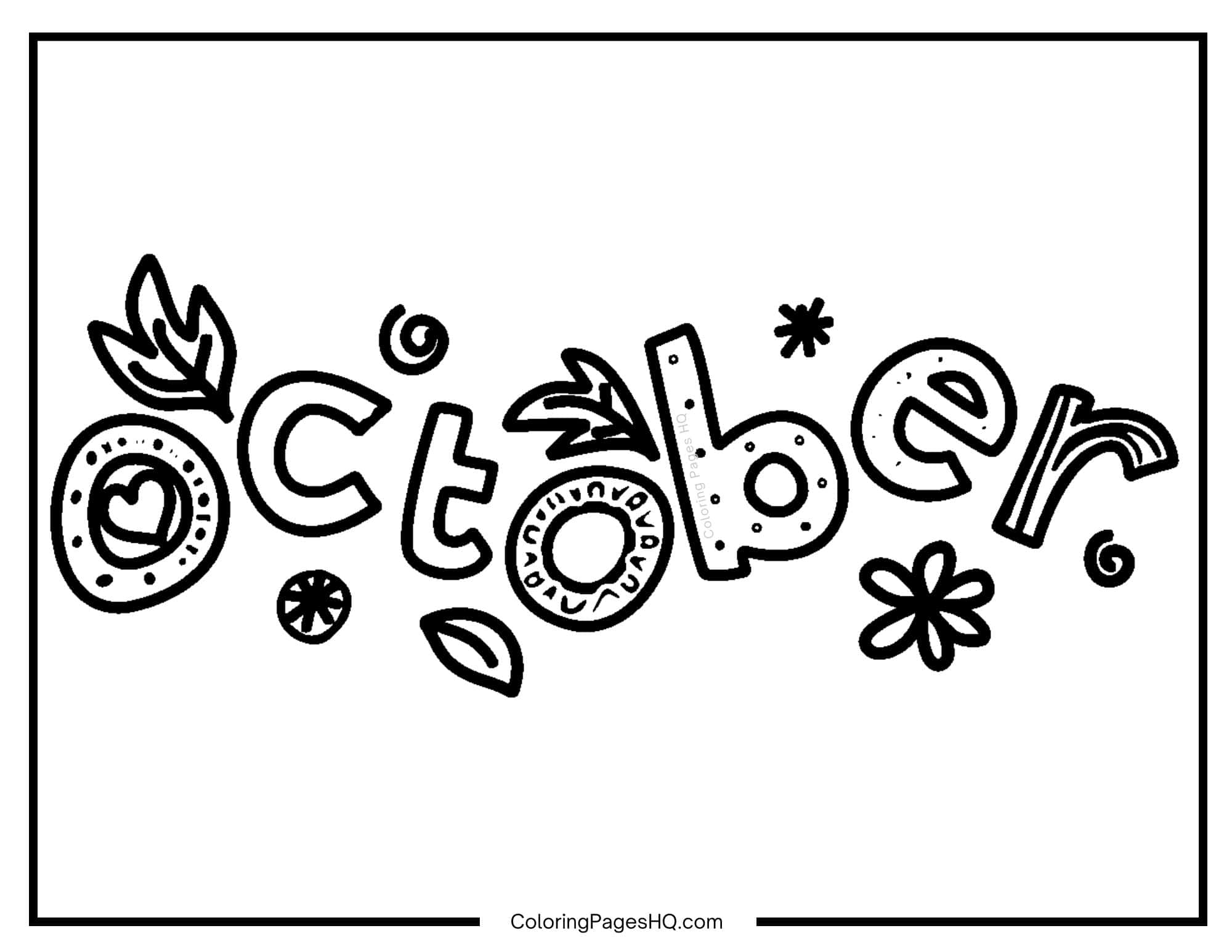 October Coloring Pages (Free PDF Printables) - Coloring Pages HQ