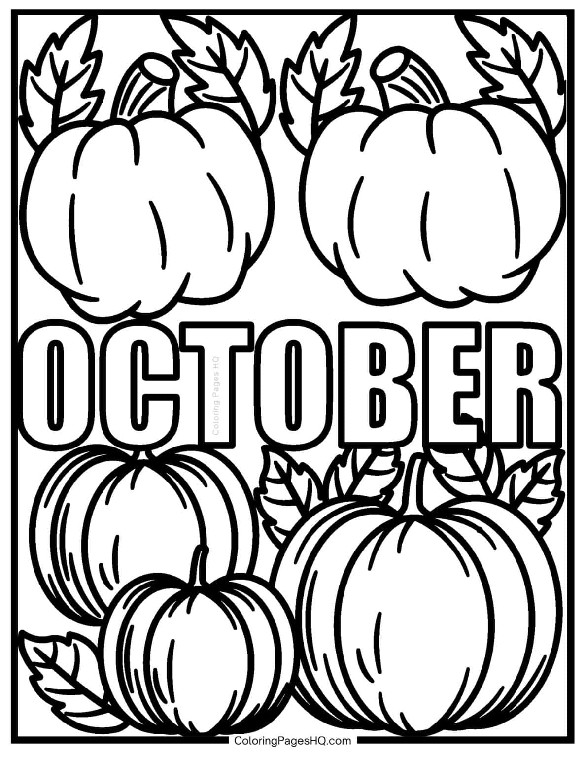 October Coloring Pages (Free PDF Printables) - Coloring Pages HQ