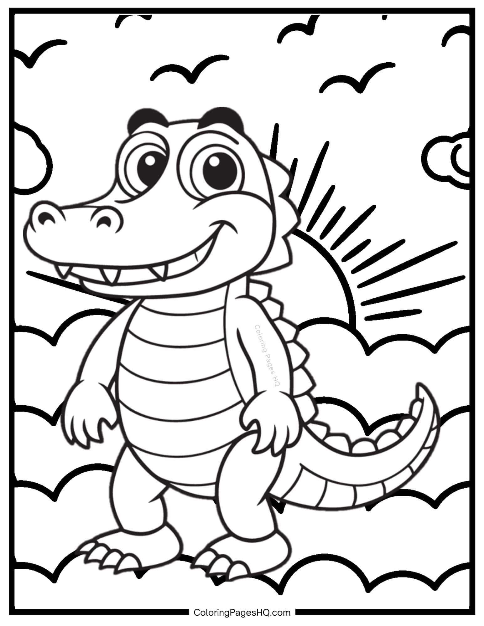 Alligator Coloring Pages (Free PDF Printables) - Coloring Pages HQ