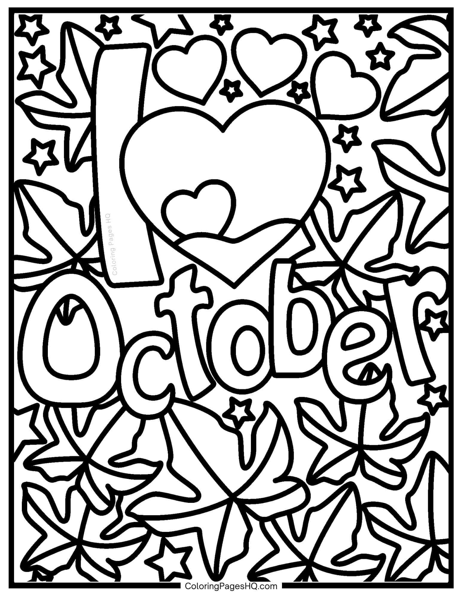 October Coloring Pages (Free PDF Printables) - Coloring Pages HQ