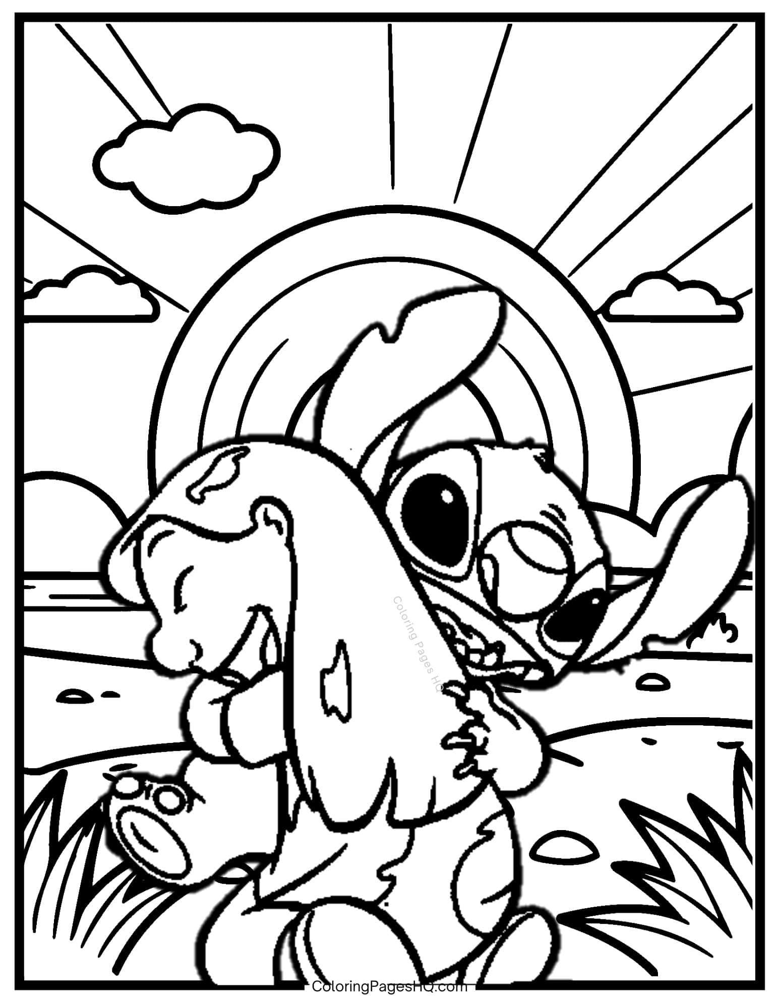 Lilo & Stitch Coloring Pages (Free PDF Printables) - Coloring Pages HQ