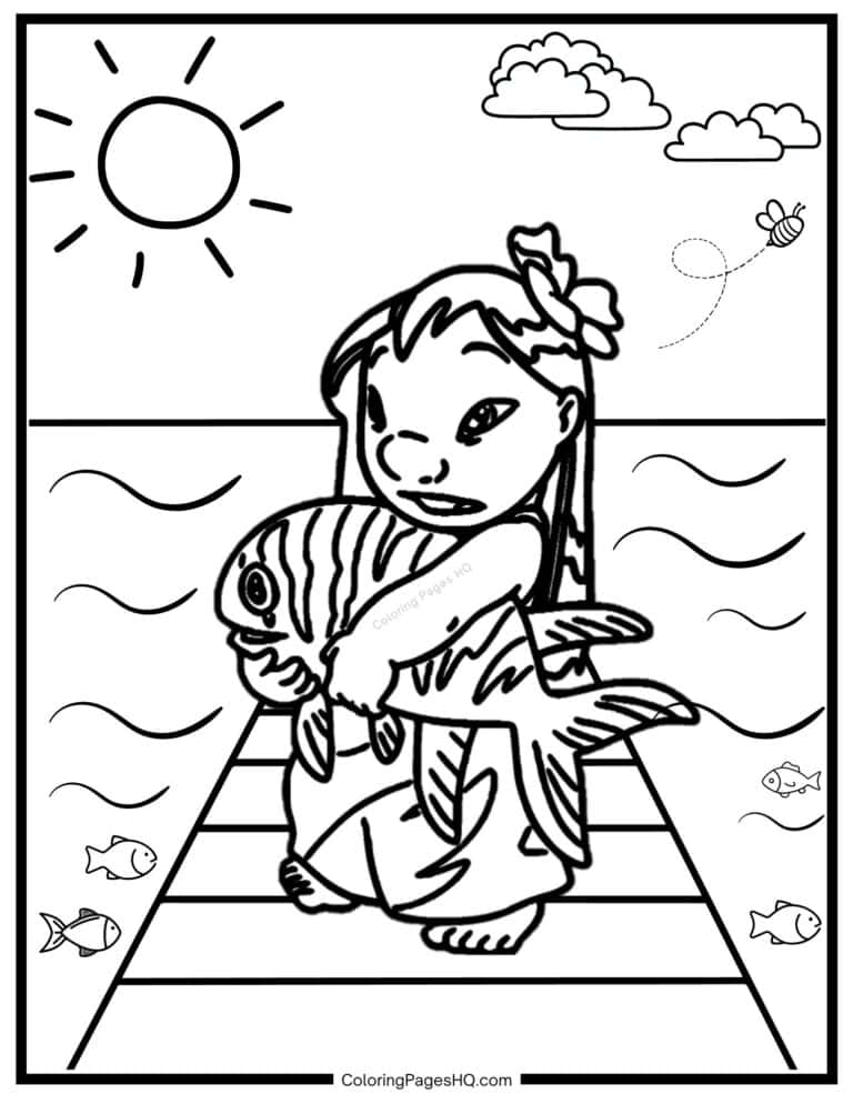 Lilo & Stitch Coloring Pages (Free PDF Printables) - Coloring Pages HQ