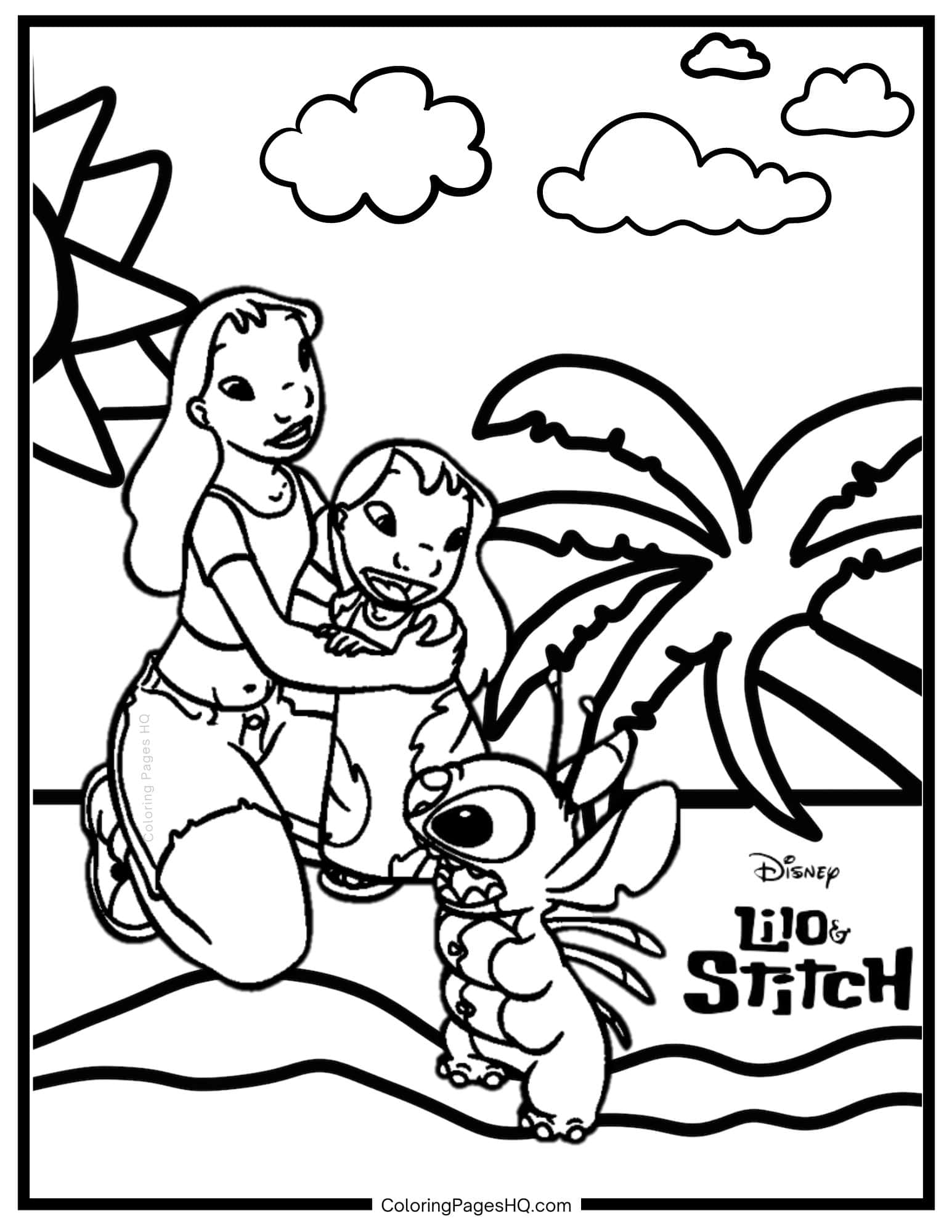 Lilo & Stitch Coloring Pages (Free PDF Printables) - Coloring Pages HQ