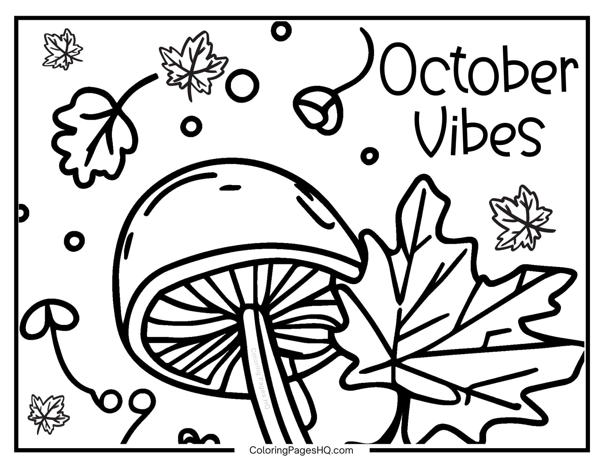 October Coloring Pages (Free PDF Printables) - Coloring Pages HQ