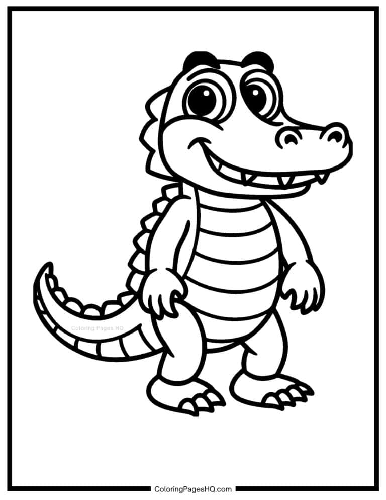 Alligator Coloring Pages (Free PDF Printables) - Coloring Pages HQ