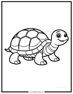 Cute Turtle Coloring Pages (Free PDF Printables) - Coloring Pages HQ