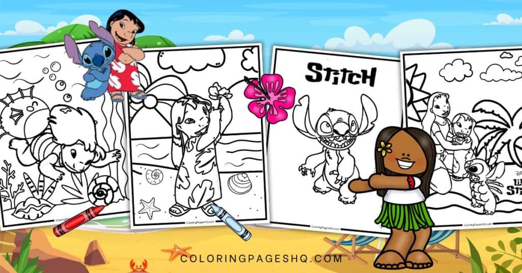 Lilo & Stitch Coloring Pages (Free PDF Printables) - Coloring Pages HQ