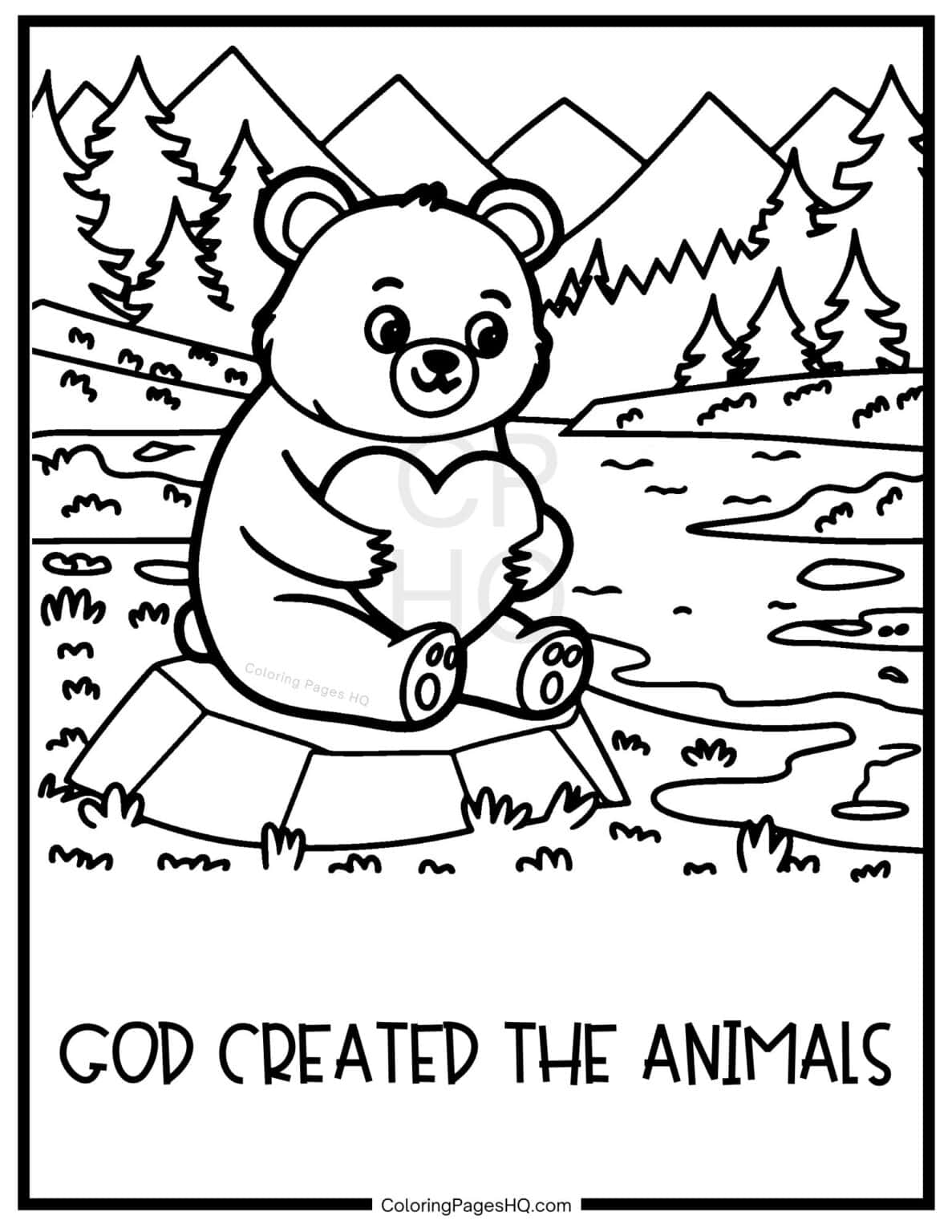 Cute God Created the Animals Coloring Pages (Free PDF Printables ...