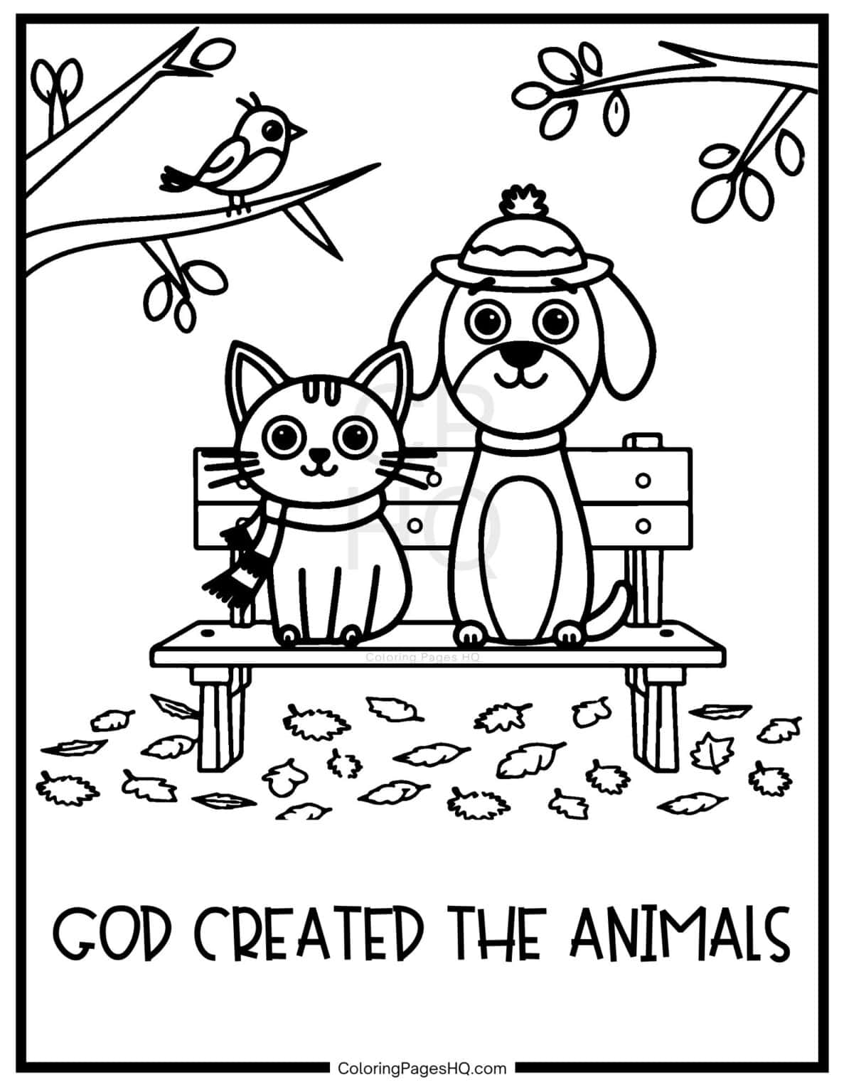 Cute God Created the Animals Coloring Pages (Free PDF Printables ...